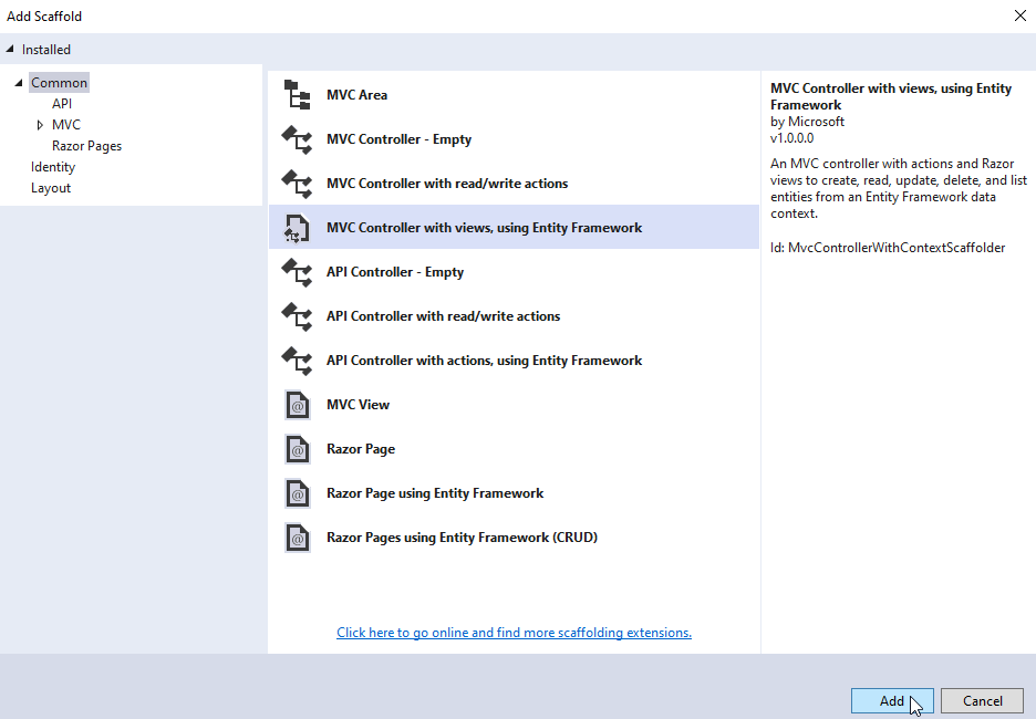Scaffold Your Mvc Application Layers Kick Start Your Mvc Application